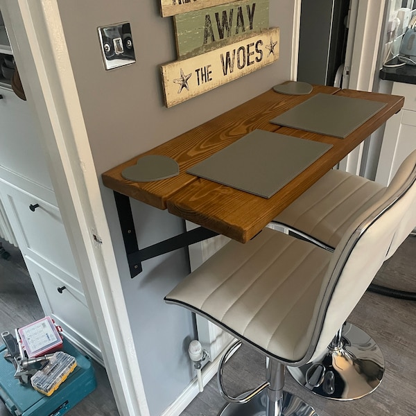 Breakfast Bar | Kitchen Table | Desk | Scaffold Boards | Brackets Are ...