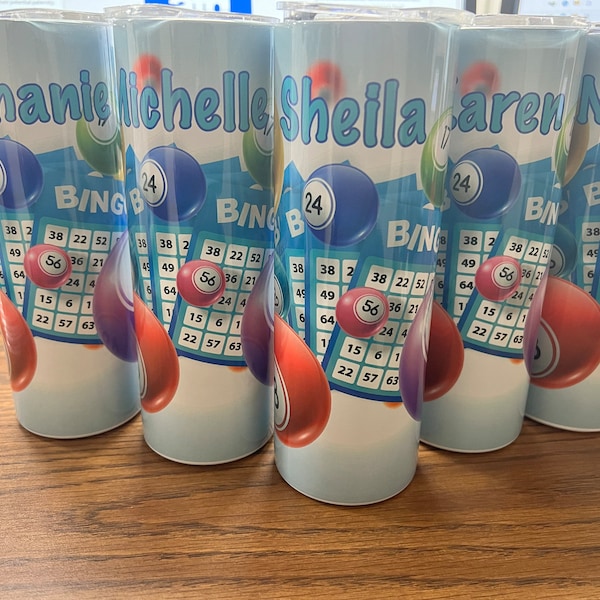 Personalized Bingo Tumbler Cup | Bingo Game Gifts | Gift for Grandma ...