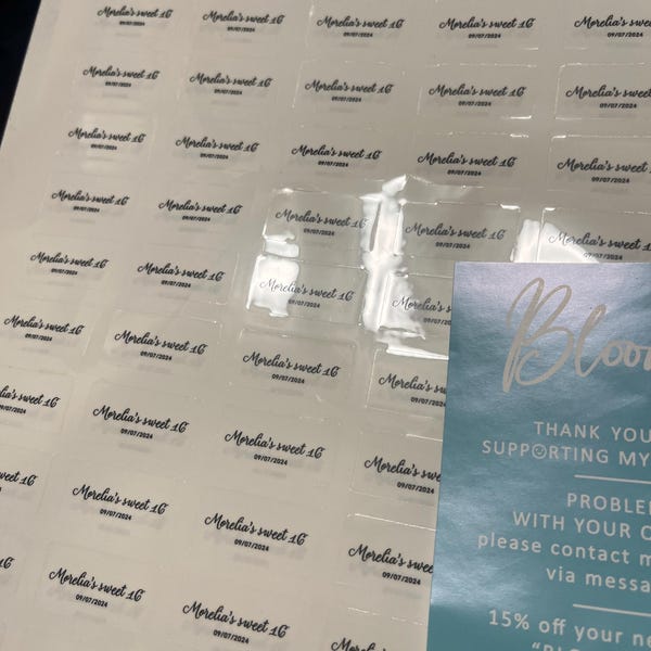 Personalised Christening Stickers for Favors, Thank You Christening ...