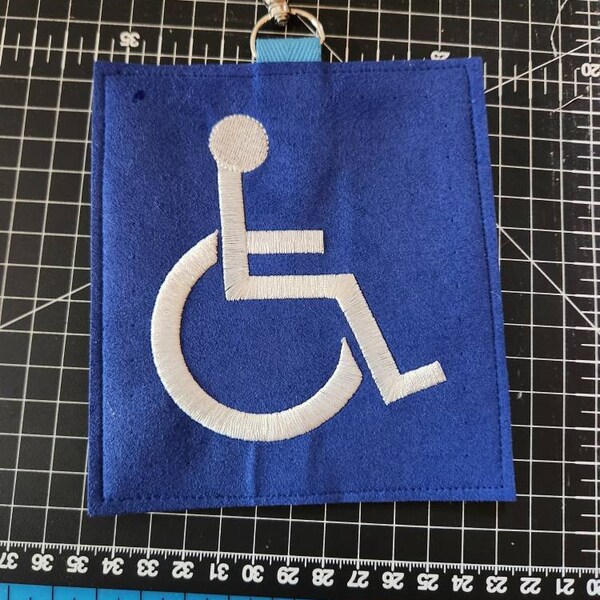 Handicap Disability Symbol Sign Embroidery Design in 1x1 2x2 3x3 4x4 ...