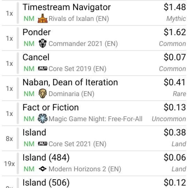 Elite Mono Blue Card Draw Deck - Magic the Gathering - 60 Card - Modern ...