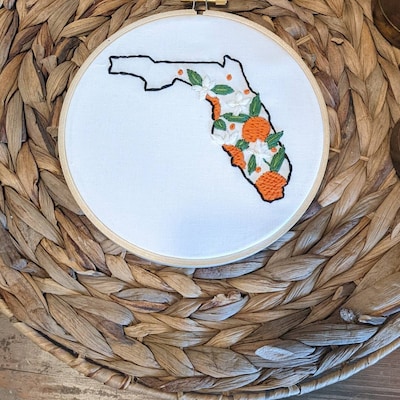 Florida State Embroidery Pattern and Stitch Guide Digital Download PDF ...