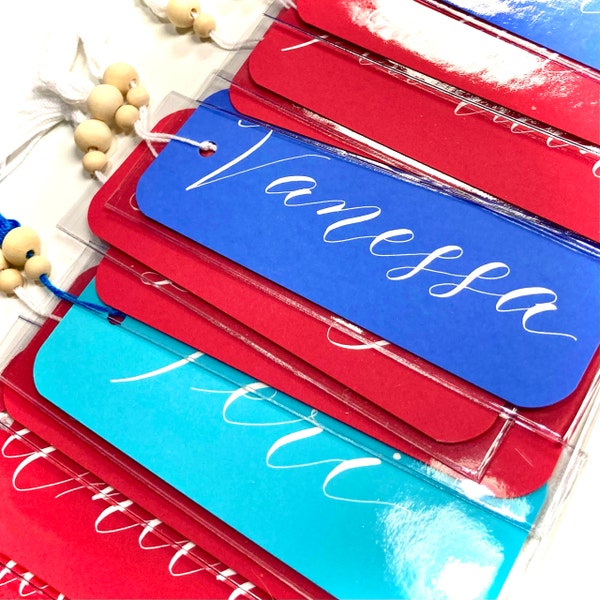 Personalized Bookmarks, Calligraphy Bookmarks, Custom Tassel Bookmarks ...