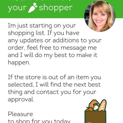 Shipt Themed Thank You Note Message Personalized Instacart - Etsy