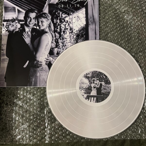 Vintage Vinyl Record Label Template for Wedding Guestbook Alternative ...