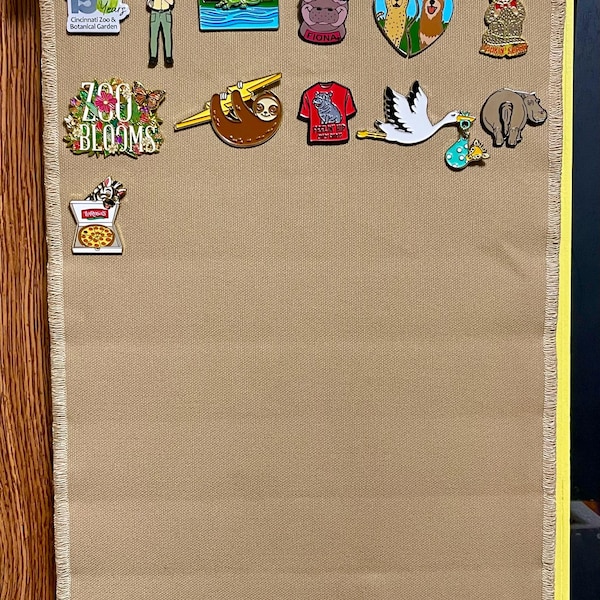 Felt Banner, Enamel Pin Display, Felt Wall Hanging, Fabric Pennant ...
