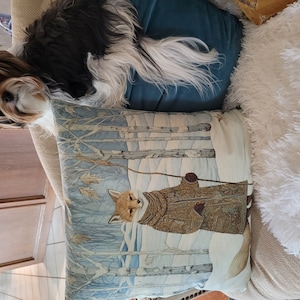 Whimsy Puff Hedgehog Pillow, Cottagecore Charm, Sage Floral Hedgehog ...