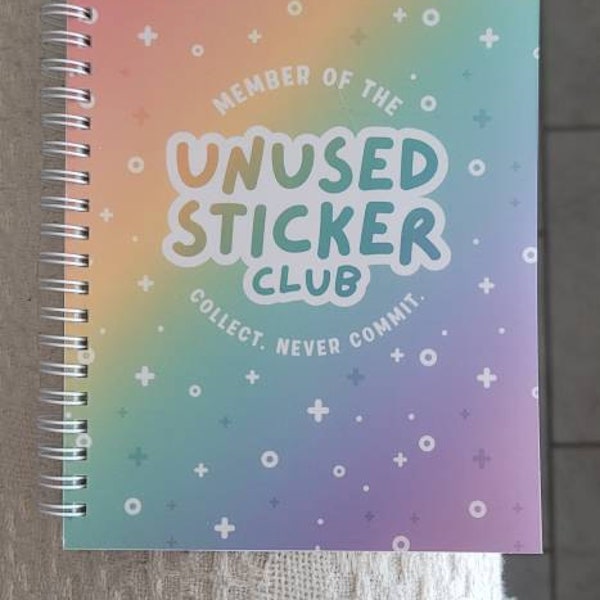 Unused Sticker Club Reusable Sticker Book for Sticker Collector, 6x8 ...