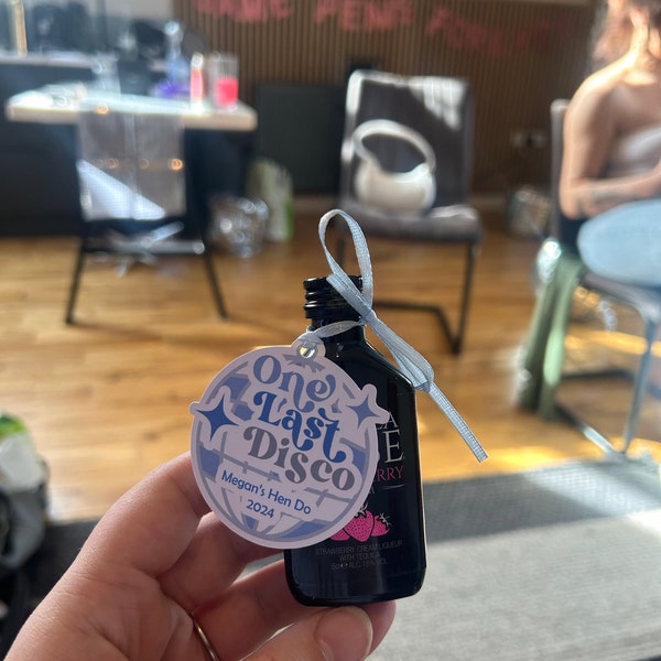 Personalised Set of 8 One Last Disco Gift Tags | Retro Disco | Hen ...