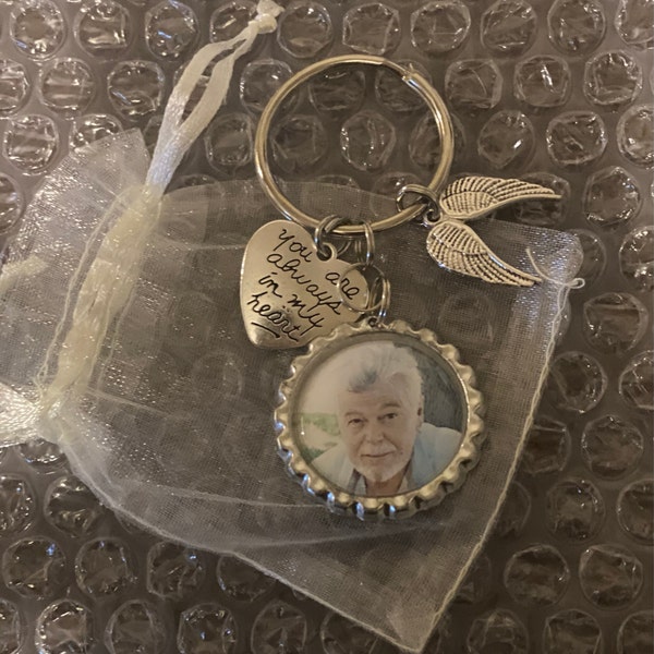 Memorial Keychain - Memorial Gift - Memorial Keepsake - Photo Keepsake ...
