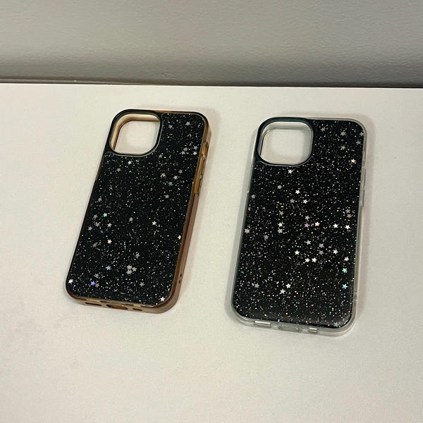 IPhone 15 Celestial Space Astronomy Case Holographic Stars Glitter ...
