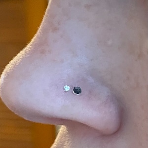 Teeny TINY 24K Gold Nose Stud 1mm Nose Ring 22g MICRO Diamond - Etsy