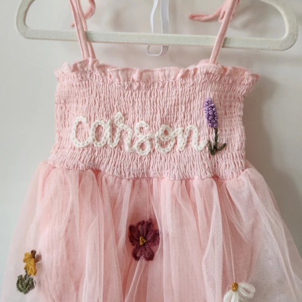 TUTU - ADD-ON Flower or Design to a Hand Embroidered Birthday Tutu ...