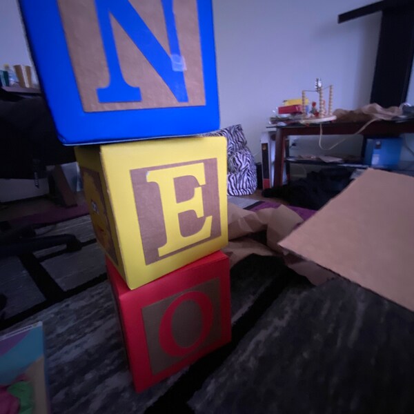 Alphabet Blocks (8x8)- Life Size, ABC Blocks Large, Numbers Blocks ...