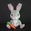 Bunny Papercraft 3D DIY Low Poly Paper Crafts Easter Rabbit Decor Model ...
