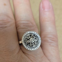 Buy Sun and Moon ECLIPSE Engagement Wedding Ring Set in 18k & 14k Gold ...
