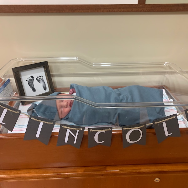 Baby Banner - Name Banner - Newborn - Hospital - Cart - Boy - Girl ...