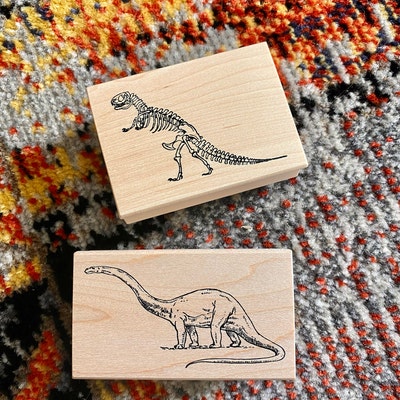 T. Rex Skeleton 1645I Dinosaur Rubber Stamps Unmounted, Cling, Mounted ...