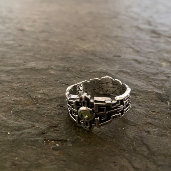 Geek Engagement Ring for Men | Futuristic Mens Silver Ring | Sci-fi ...