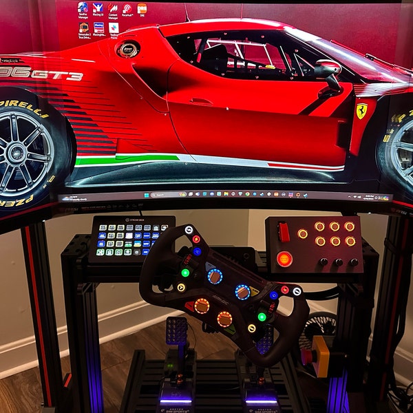 Curasim Controls Sim Racing Button Box Full-metal RGB Illuminated ...