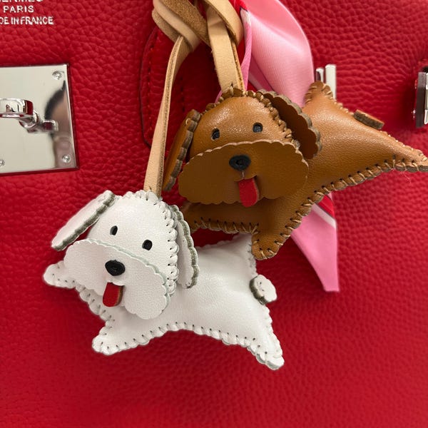 Poodle Bag Charm, Unique Bag Charm, Cute Key Chain, Handmade Bag Charm ...