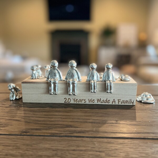 20 Years We Made a Family Sculpture Figurines - 20th Anniversary ...