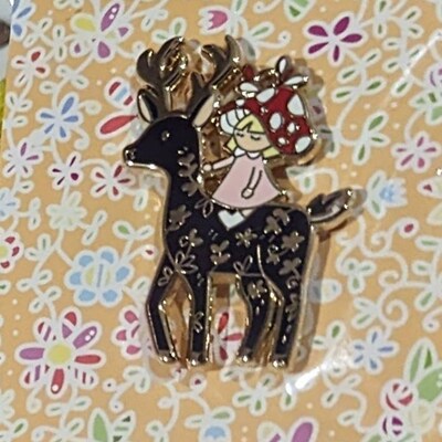 Forest Rabbit Hard Enamel Pin, Kawaii Rabbit Enamel Pin, Cute Rabbit ...