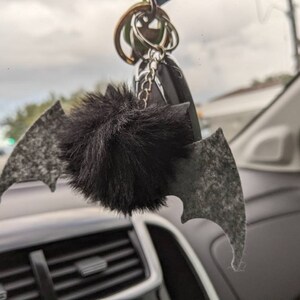 Cute Fuzzy Bat Keychain Gothic Purse Charm A Must-have Witchy Accessory ...