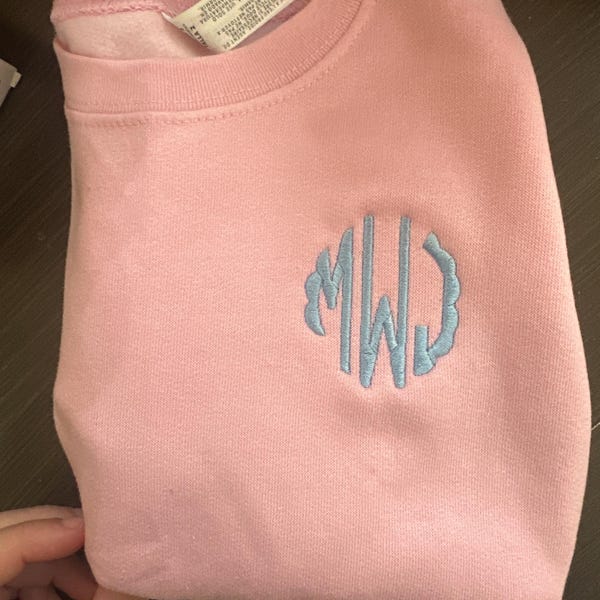 Monogrammed Kids Crew Neck Sweatshirt, Personalized Monogram Youth ...