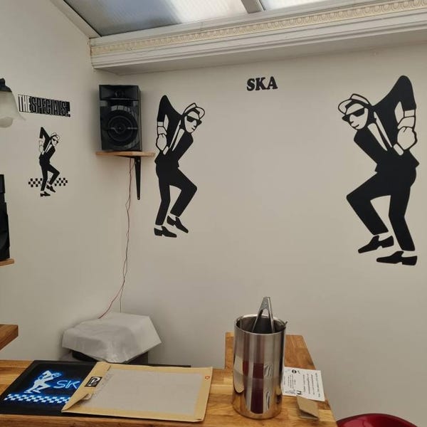 Ska Man Style Dancing Twins Man Cave Bar 70s 80s Music Mod Skinhead ...