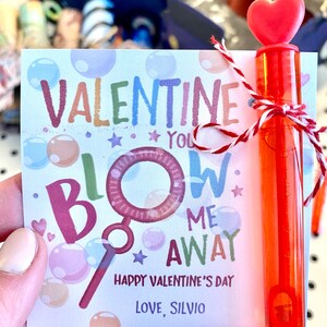 Editable Valentine Bubble Tags Valentine You Blow Me Away Gift Tag You ...