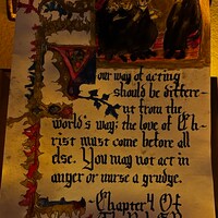 O Salutaris Hostia Illuminated Calligraphy Gregorian Chant, Original ...