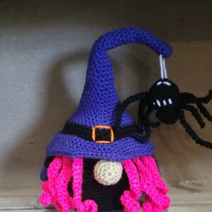 Halloween Crochet Gnome Patterns: Witch Gnome, Witch Broom and Cauldron ...