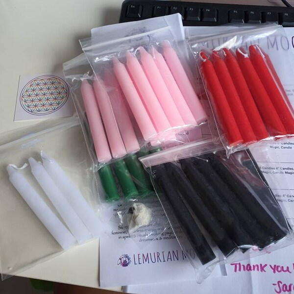 Pink Spell Candles, Pink Ritual Candles, 4" Candles, Spells, Mini Spell ...
