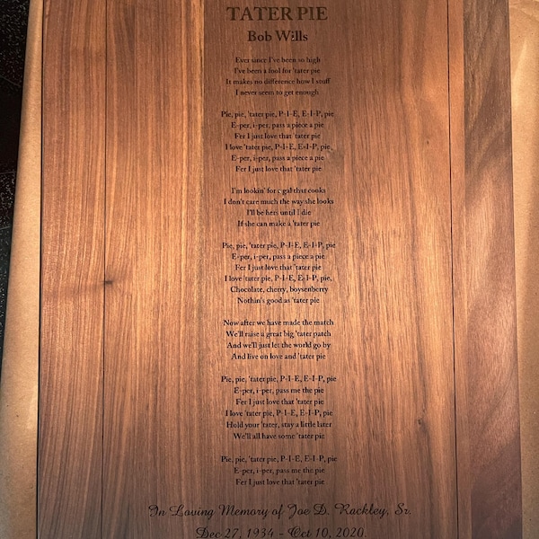 Engraved Poem, Personalized Poem in Wood, Handwritten Heirloom, Child's ...