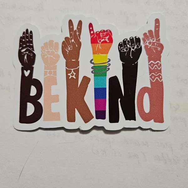 Be Kind Sticker, Kindness Stickers, Pride Month Stickers, LGBTQ , BLM ...