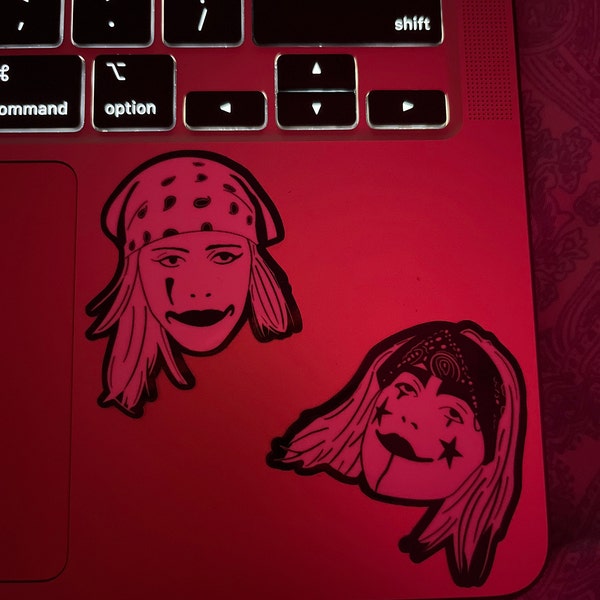 Garden Inspired 2pc Stickers, Music Stickers, Band Stickers, Punk Clown ...