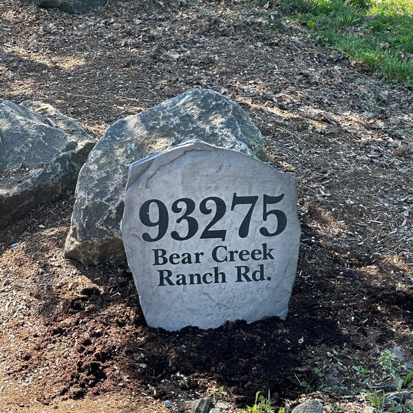 House Address Rock Standard- Engraved Stone - Custom Stone Personalized ...