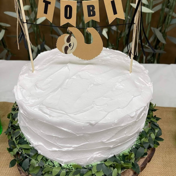Sloth Cake Topper for Birthday - Sloth Party Cake Topper - Sloth ...