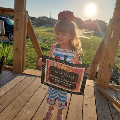 First Day of Mother's Day Out Sign 2022-2023 / First Day - Etsy