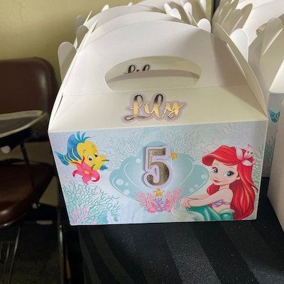 Little Mermaid Inspired Favor Boxes, Princess Ariel Treat Boxes ...