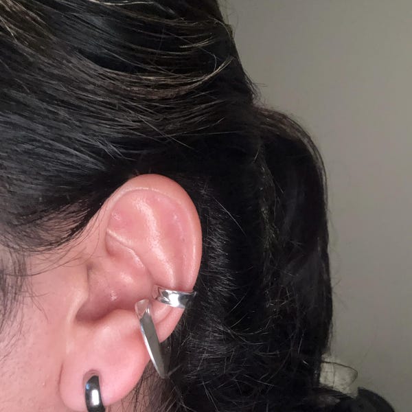 925 Silver Eclipse Ear Cuff, No Piercing Sterling Silver Cuff Earring ...