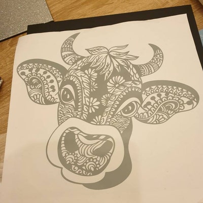 Cow Mandala Svg / Zentangle Cow Svg / Intricate Svg File / Cricut ...