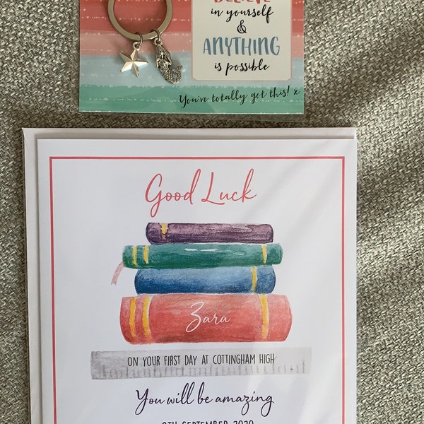 Personalised New School Card, First Day at School, School Card, Good ...