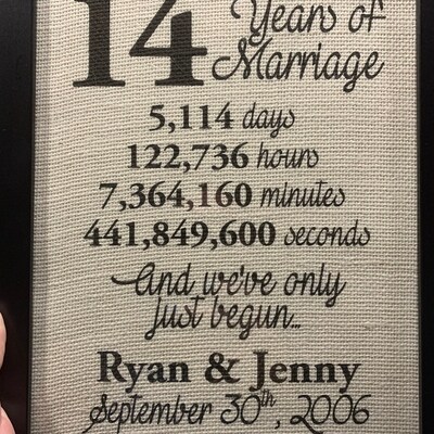 14th Anniversary 14 Year Anniversary 14th Anniversary Gift 14 Years ...