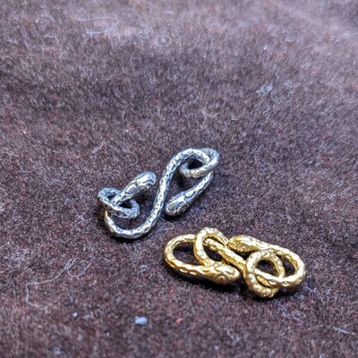 Vermeil, 18k Gold Over 925 Sterling Silver Snake Charmer Hook and Eye ...