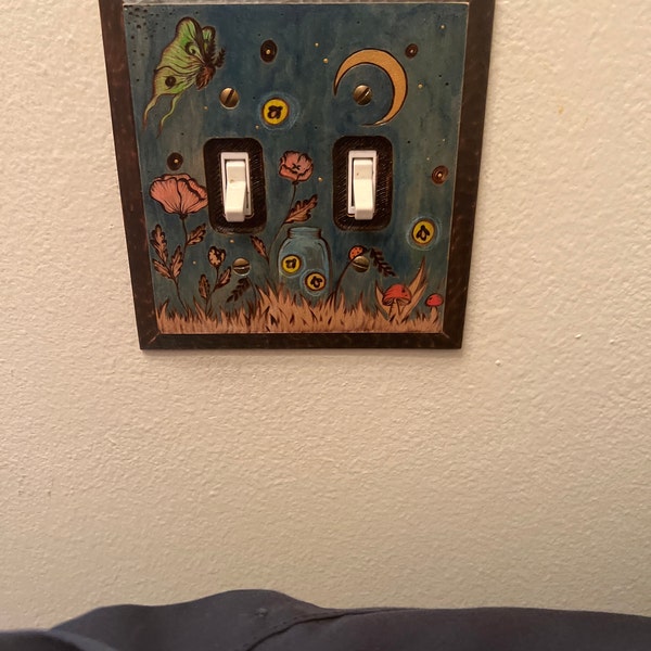 Botanical Light Switch Cover Unique Floral Handpainted Nature Switch ...