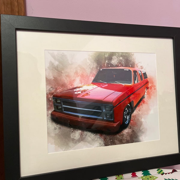 Holden HQ Monaro Painting Effect Portrait Vehicle Photo to Artwork ...