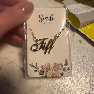 Custom Name Necklace, Sam Nameplate Necklace, Personalized Letter Name ...