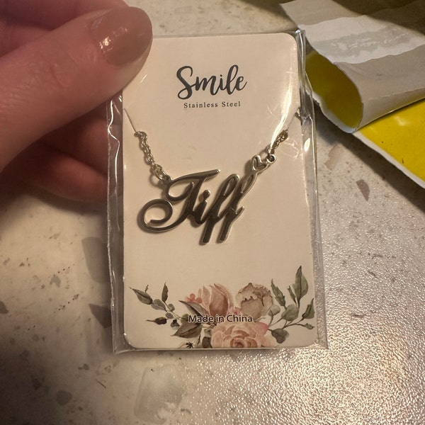 Tiff Name Neckalce, 18K Gold Plated Name Necklace, Best Friend Chucky ...